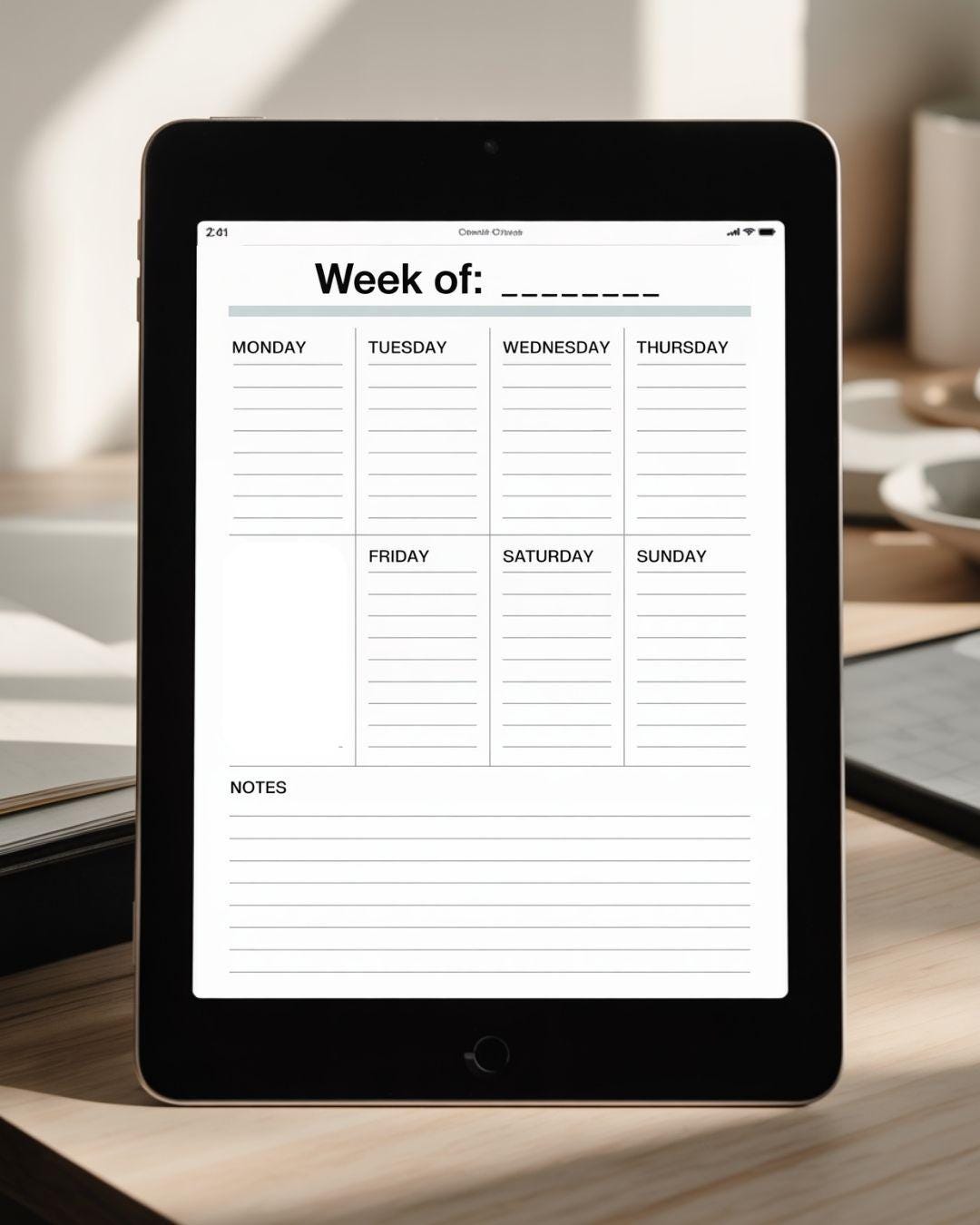 Minimal Weekly Planner Printable | Simple to Do List | Clean Digital ...