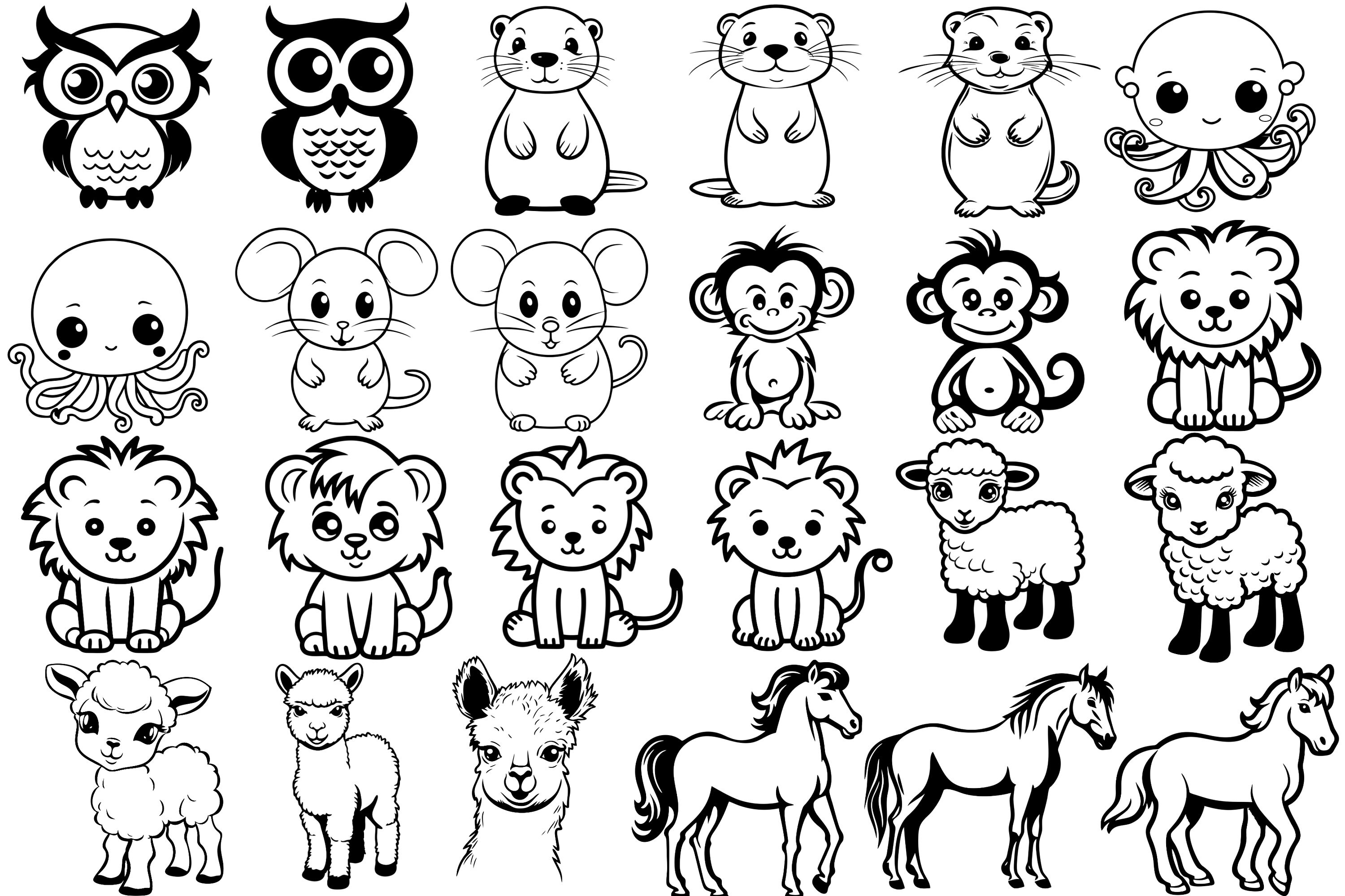 100 Animal Doodle Svg Bundle Animal Svg Doodle Svg Pet - Etsy