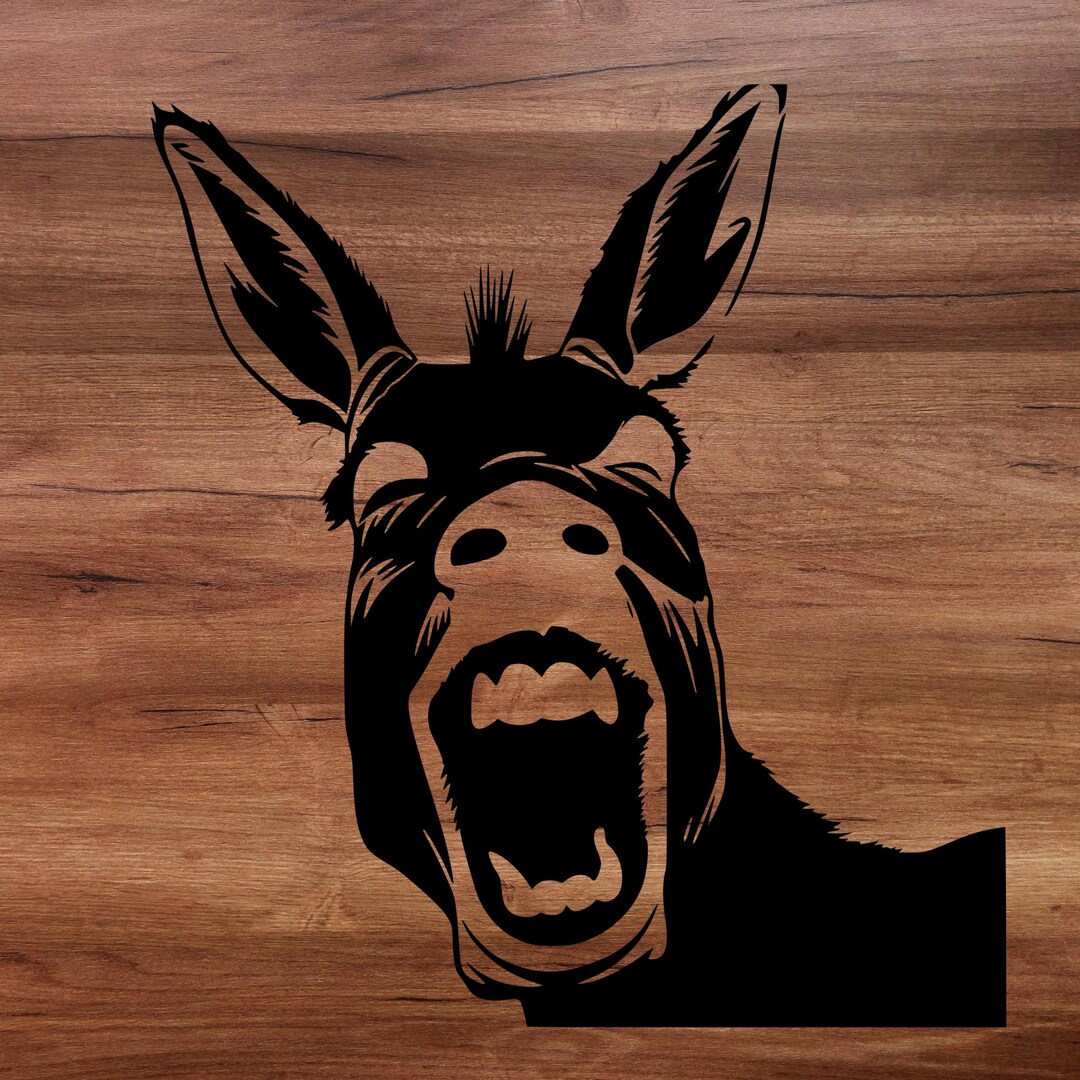Funny Donkey Svg. Donkey DXF. File for Laser. Cartoon Donkey. Baby ...