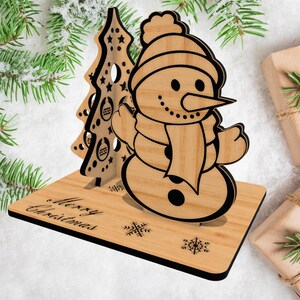 Christmas Card Laser Cut Files, Christmas Tree Gift, Christmas Souvenir ...