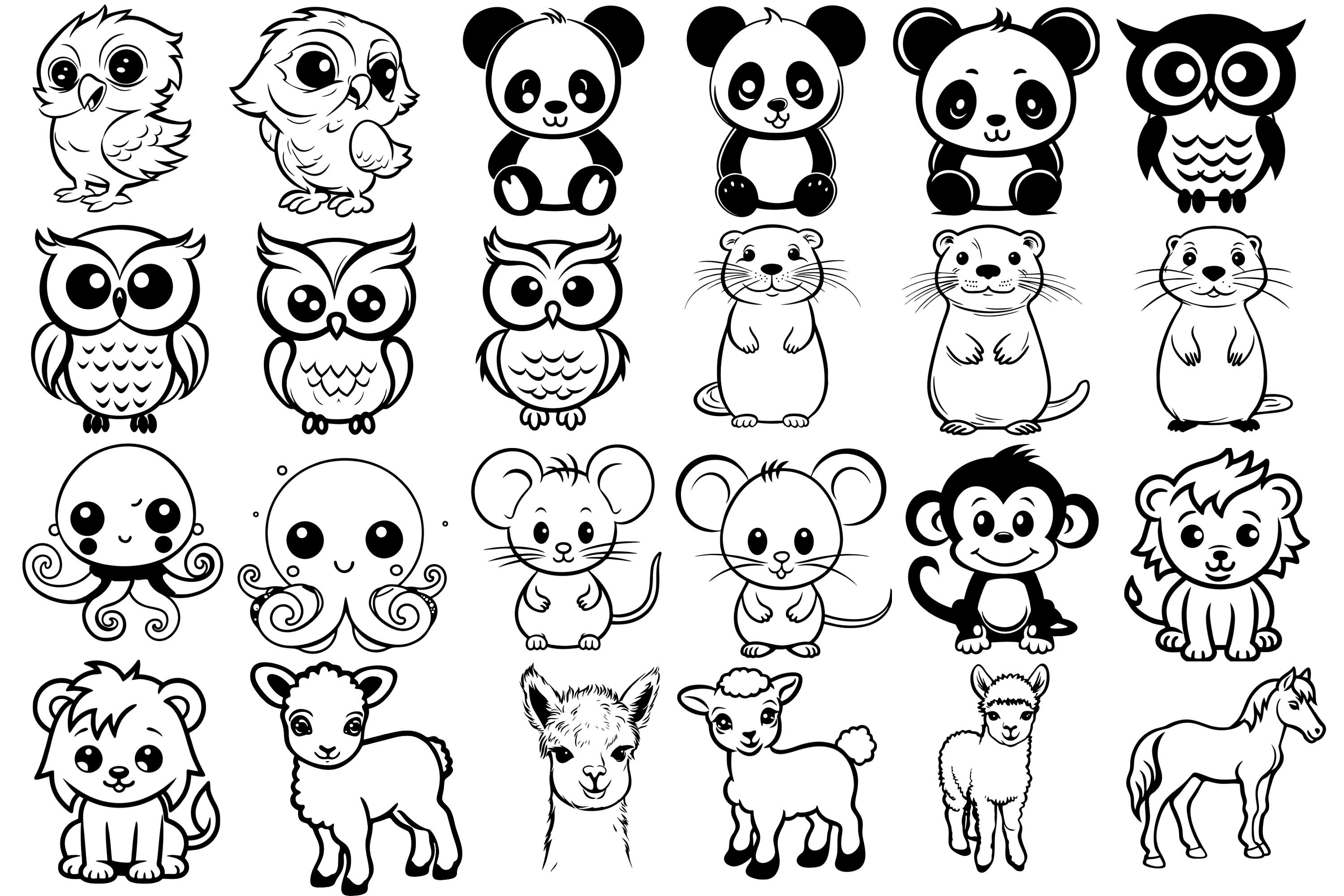 100 Animal Doodle Svg Bundle Animal Svg Doodle Svg Safari Animal Svg ...