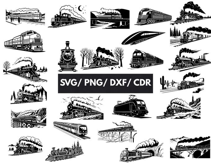 Train SVG Bundle, Train SVG, Trains Svg, Transport Svg, Locomotive SVG ...