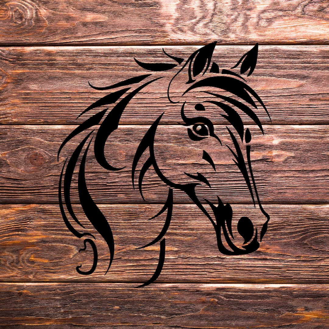TÊTE DE CHEVAL SVG, fichiers de coupe Svg tête de cheval pour Cricut ...