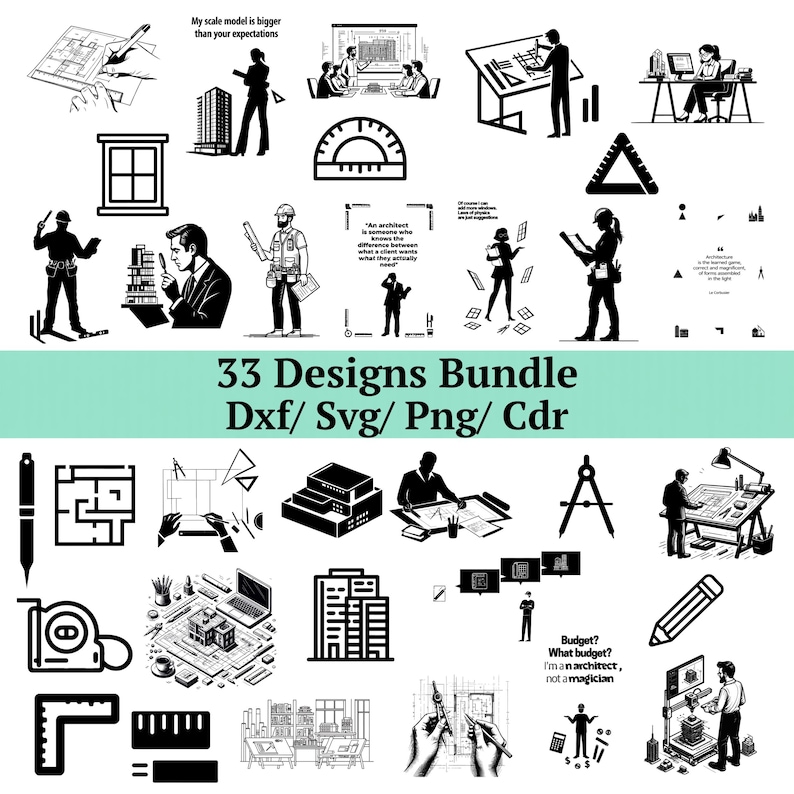 Architect Svg Bundle, Blueprint Clipart, Construction Engineer ...