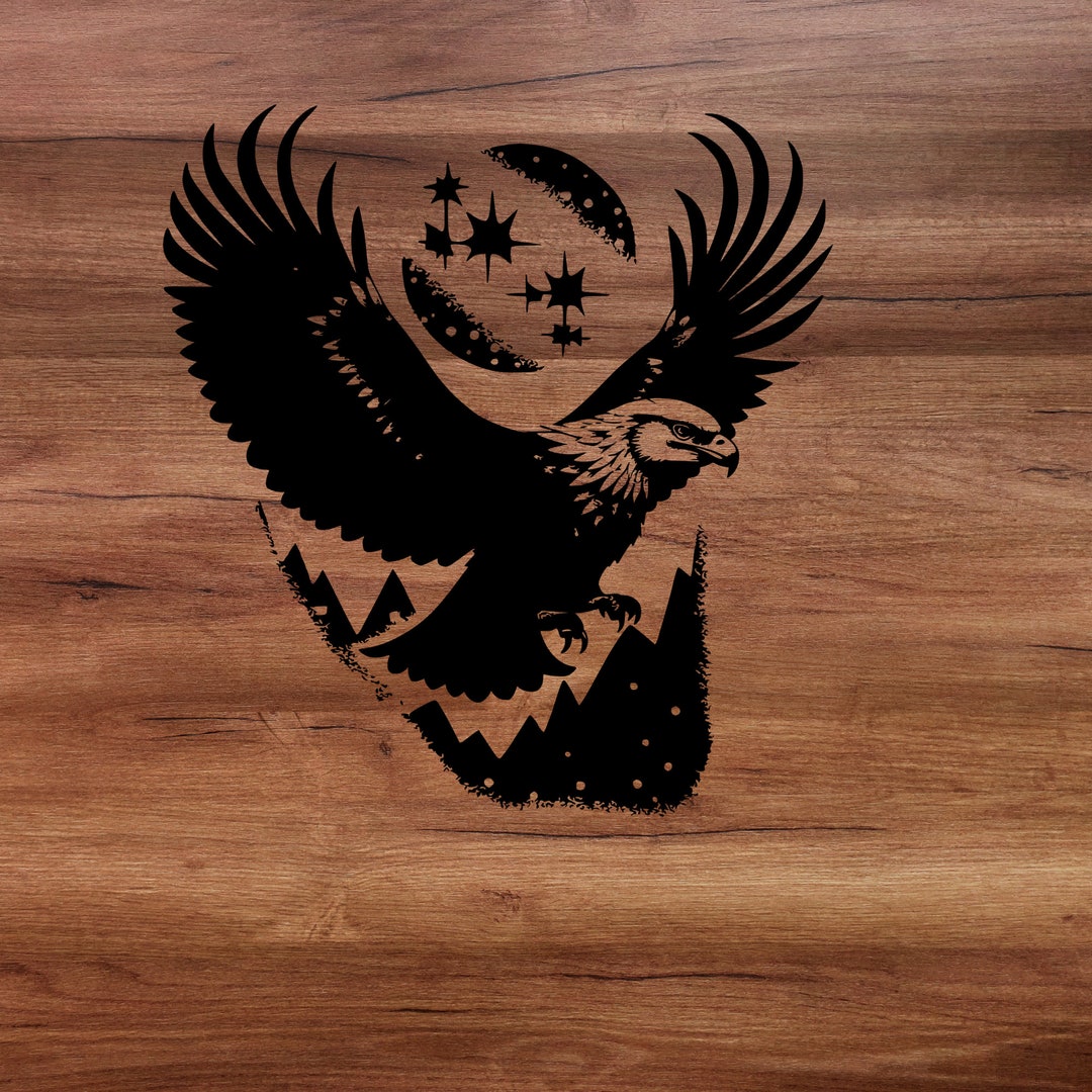Eagle Scene Svg,outdoor Eagle Svg,eagle Svg,eagle Forest Scene Svg ...