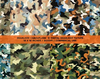 24 Military Camouflage Seamless Patterns for Commercial Use, High ...