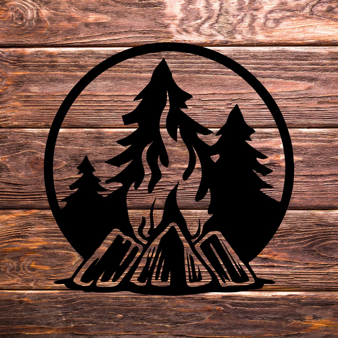 Camp Fire SVG, Campfire Silhouette, Camping Clipart, SVG, Png, Eps, JPG ...
