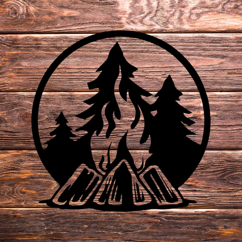 Camp Fire SVG, Campfire Silhouette, Camping Clipart, SVG, Png, Eps, JPG ...