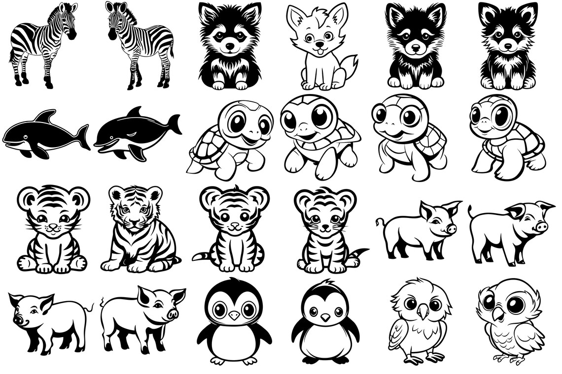 100 Animal Doodle Svg Bundle Animal Svg Doodle Svg Safari Animal Svg ...