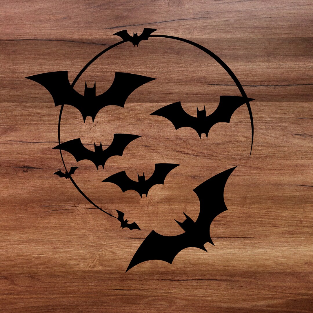 Swarm of Bats SVG - Group of Bats Svg - Fall Decor SVG - Flying Bats ...
