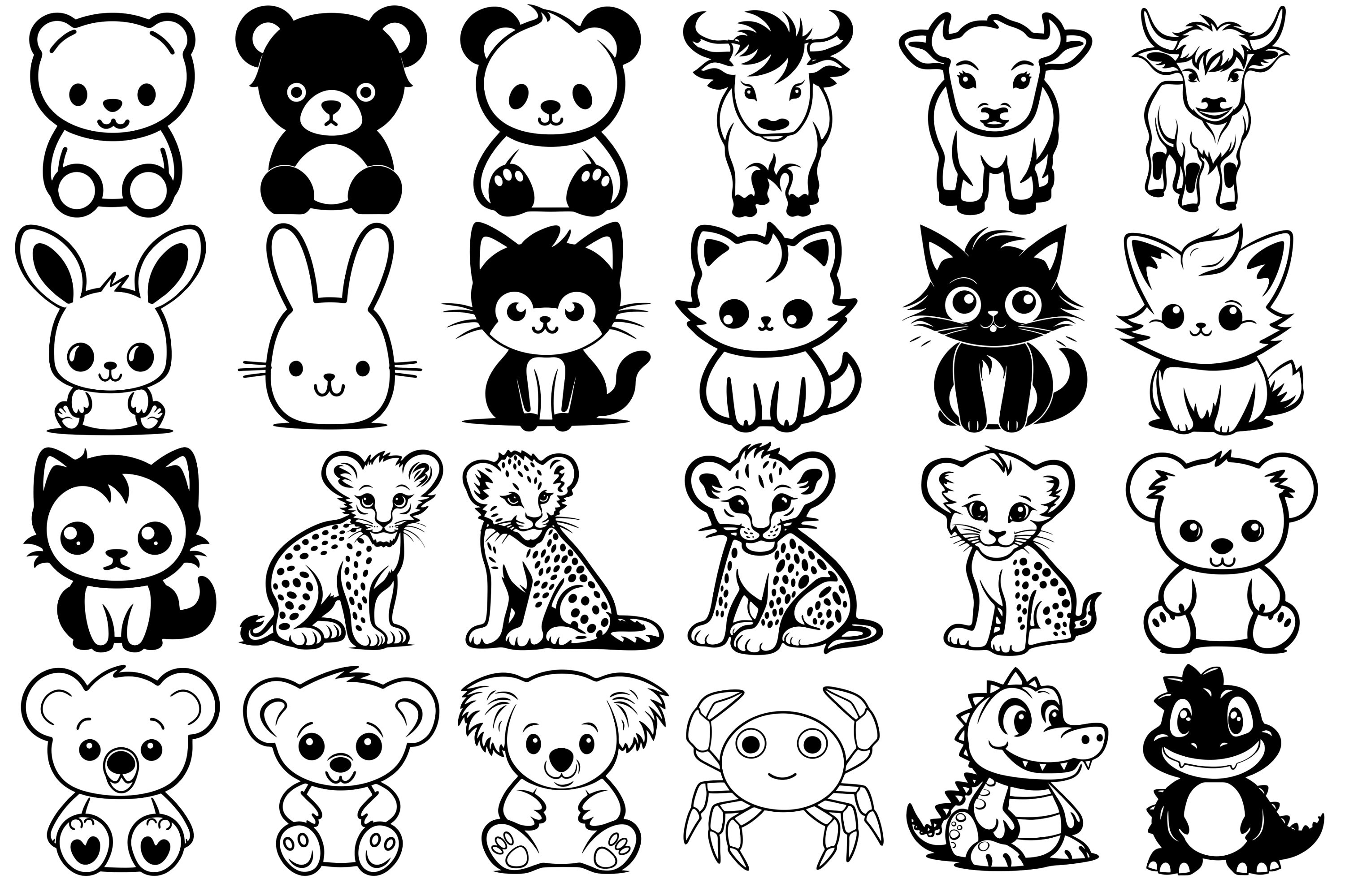 100 Animal Doodle SVG Bundle Animal Svg Doodle Svg Safari - Etsy