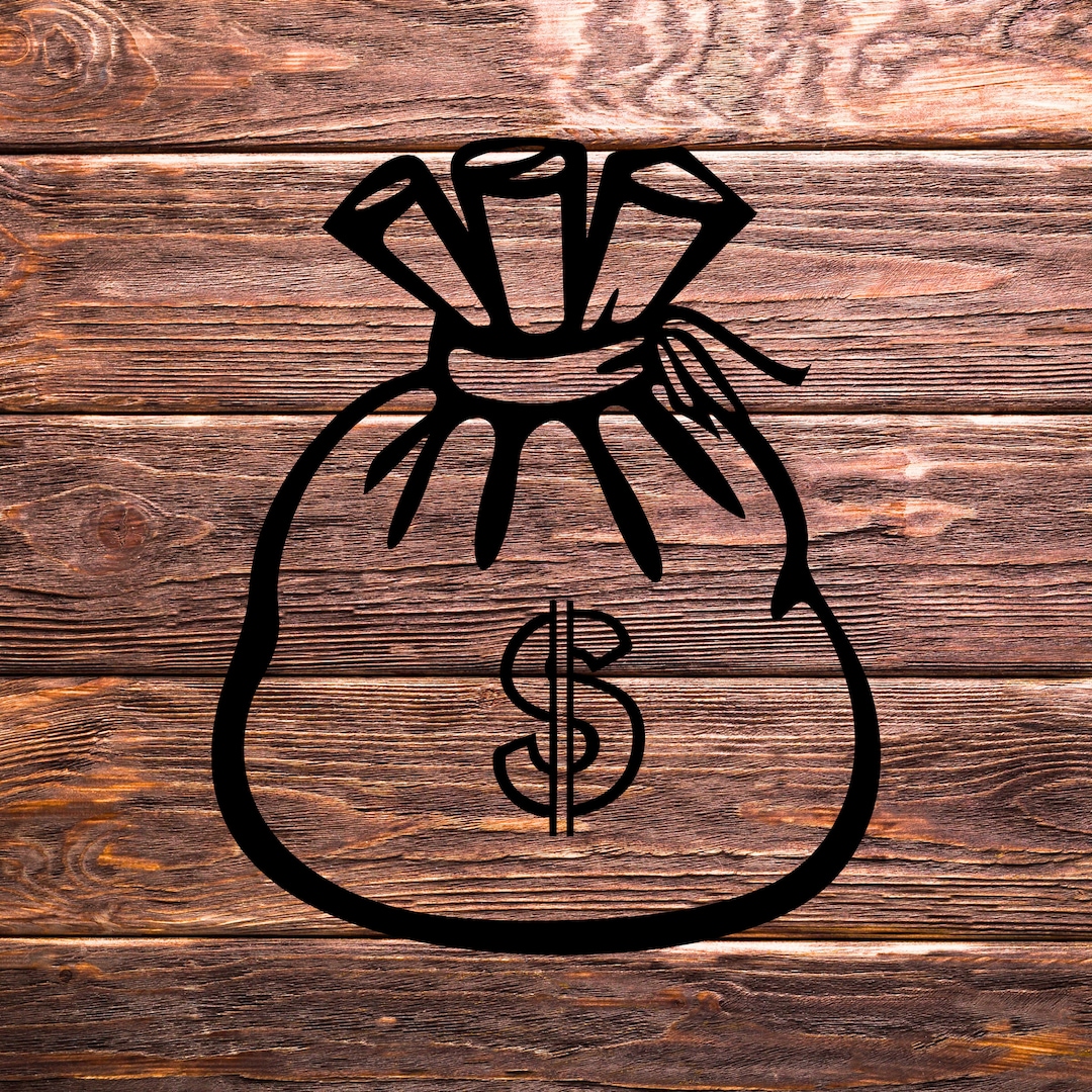 Money Bag SVG, Clipart, Cricut, Marked Money Bag, Dollar Svg, Digital ...