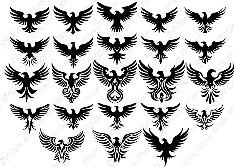 Phoenix SVG Bundle, Bird Svg, Phoenix Silhouette, Phoenix Clipart, Bird ...