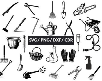Garden Tools SVG Bundle | Gardening Tools SVG | Tools SVG | Gardening ...
