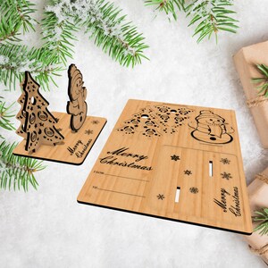 Christmas Card Laser Cut Files, Christmas Tree Gift, Christmas Souvenir ...