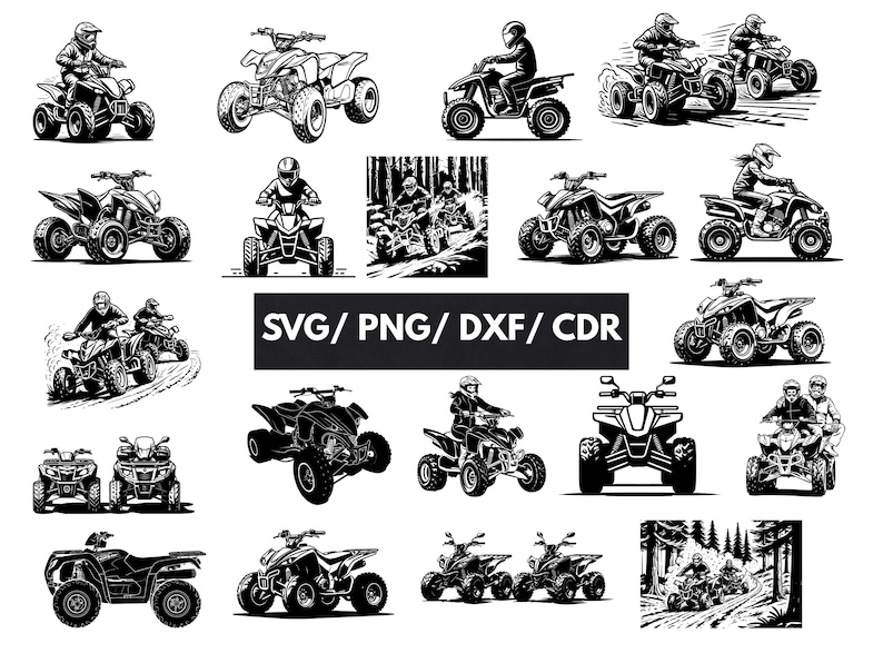 ATV SVG PNG Bundle | Atv Ride Svg | Quad Bike Dxf | Atv Owner Svg ...