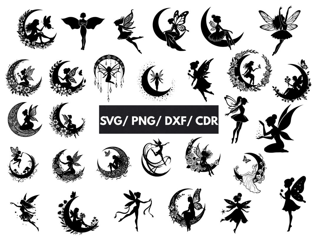 29 Fairy SVG Design, Svg Bundle, Magical Fantasy Art, Cutting Laser ...