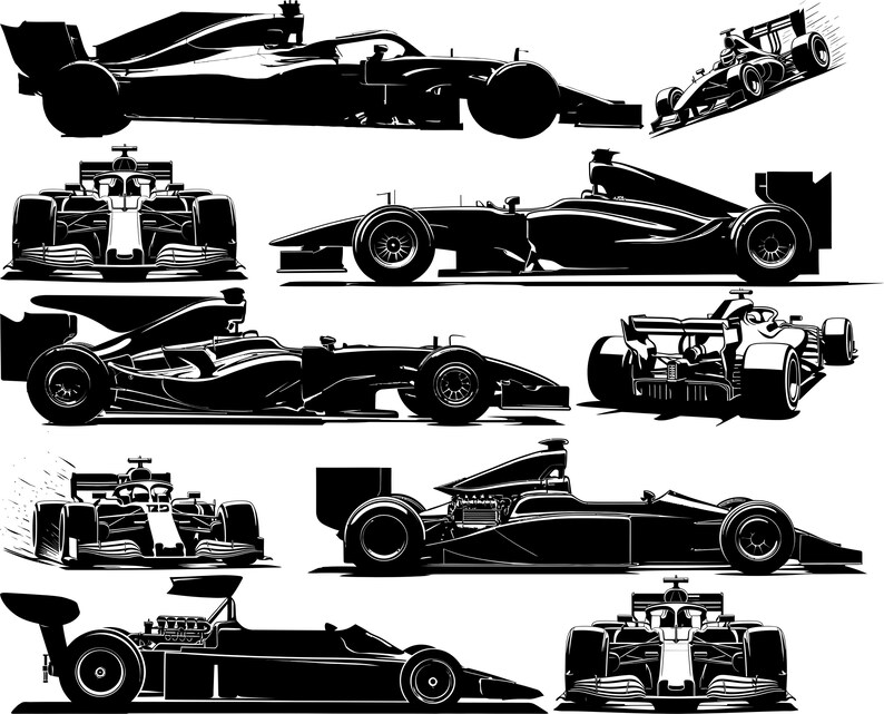 33 Formula Racing Svg Bundle / F1 Car Svg / Motorsport Dxf / Racing Car ...