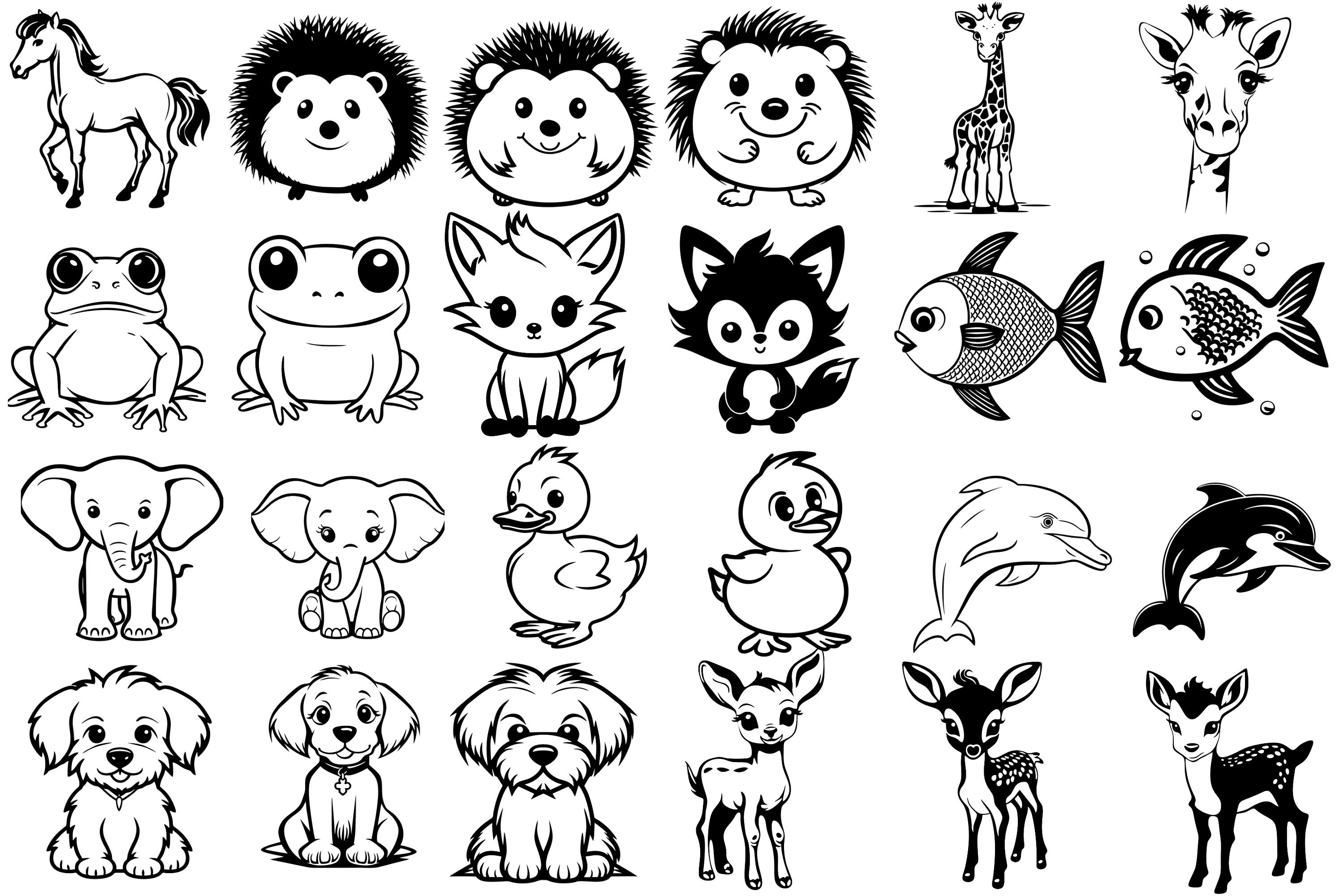 100 Animal Doodle Svg Bundle Animal Svg Doodle Svg Safari Animal Svg ...