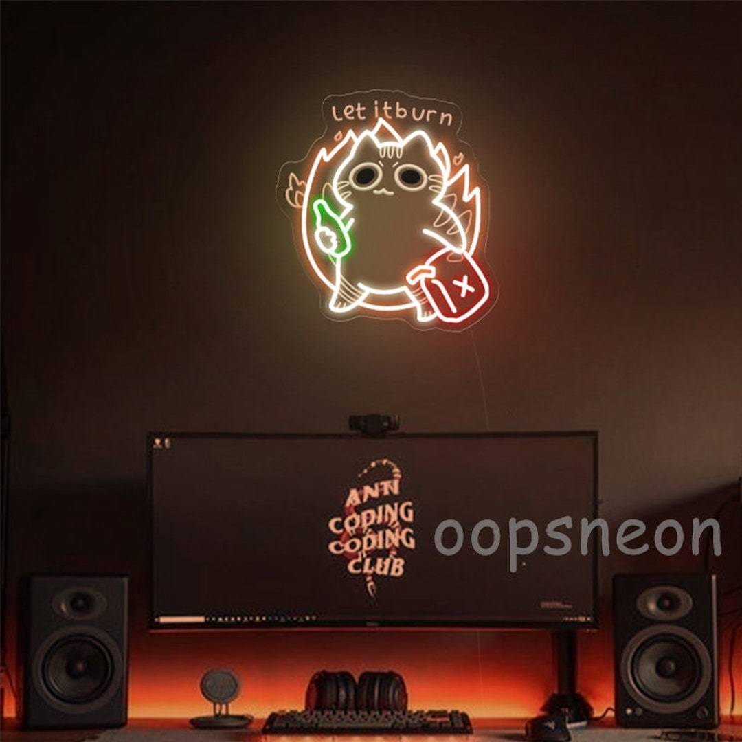 Arson Cat Neon Sign LED Neon Sign Colourful Neon Sign - Etsy