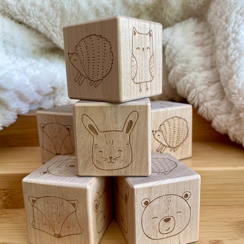 Wooden Baby Blocks - Etsy