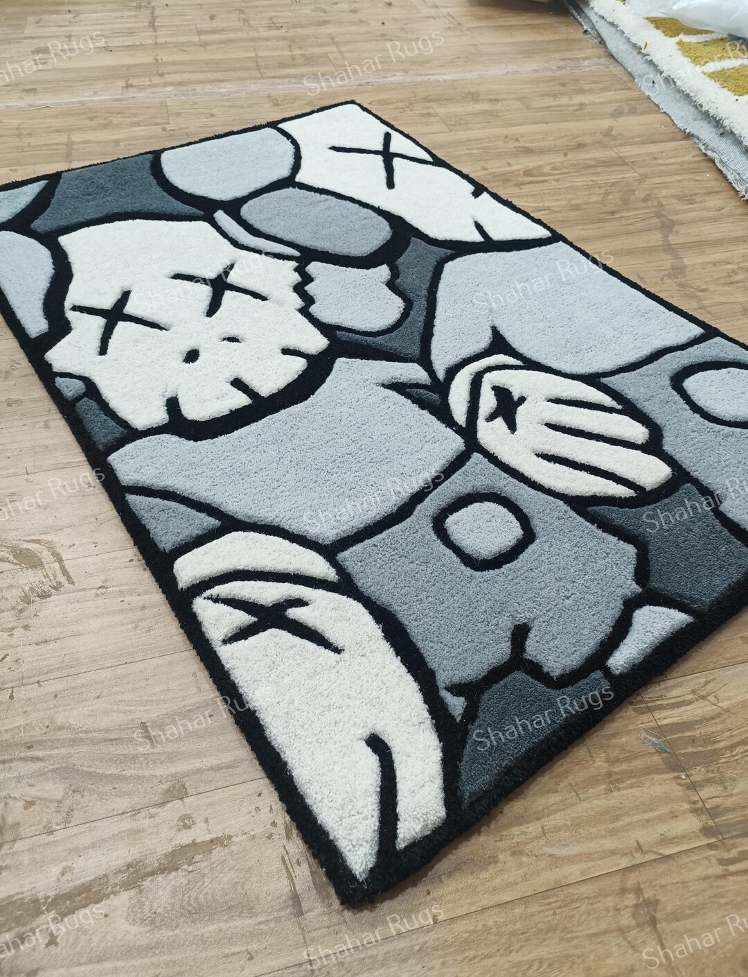 Kaws Rug, Wool Rugs, Case Rugs, Cartoon Carpet, Handmade Rugs, Living ...