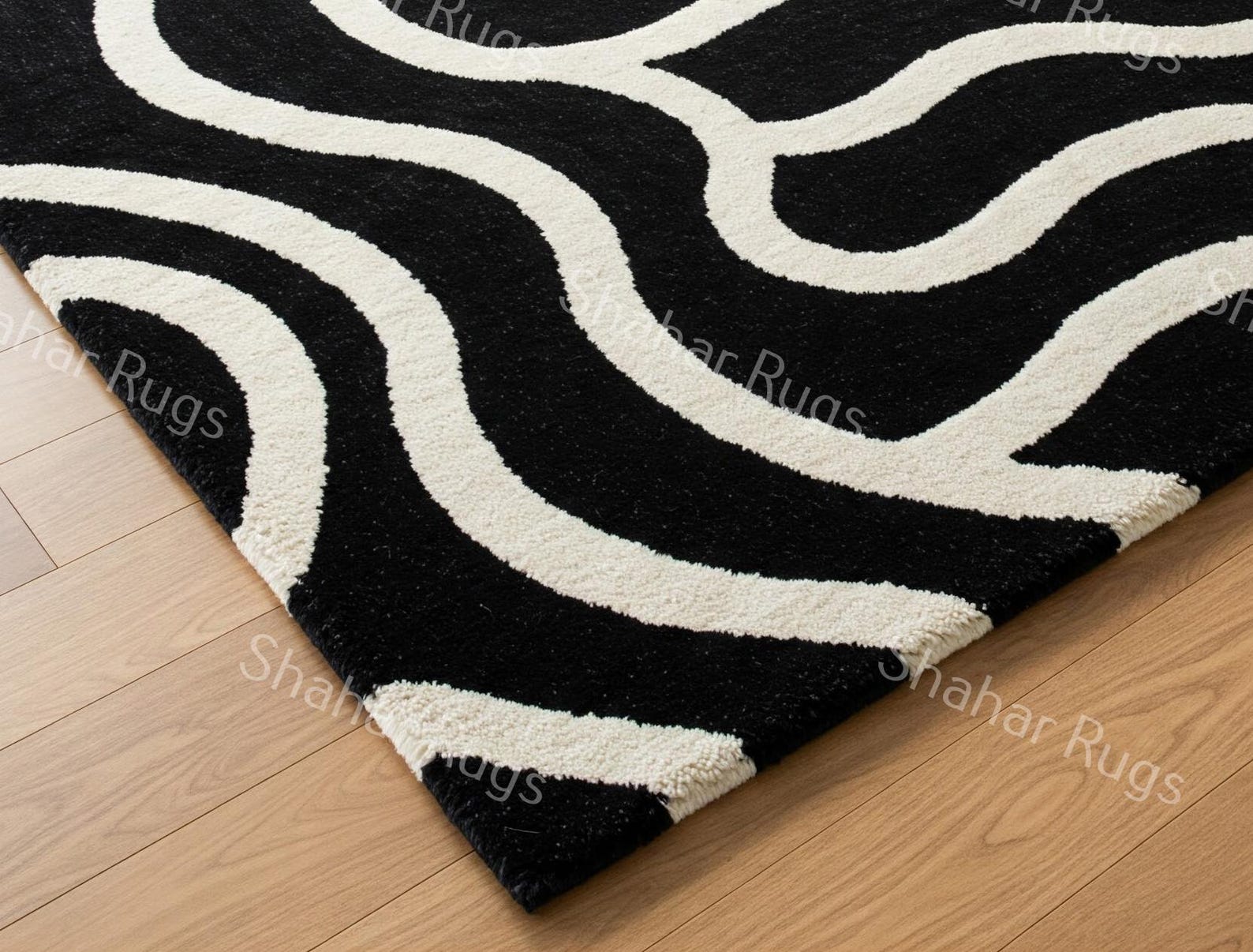 Buy Modern Abstract Rug, Black and White Color Rug, 8x10, 3x5,4x6,5x7 ...