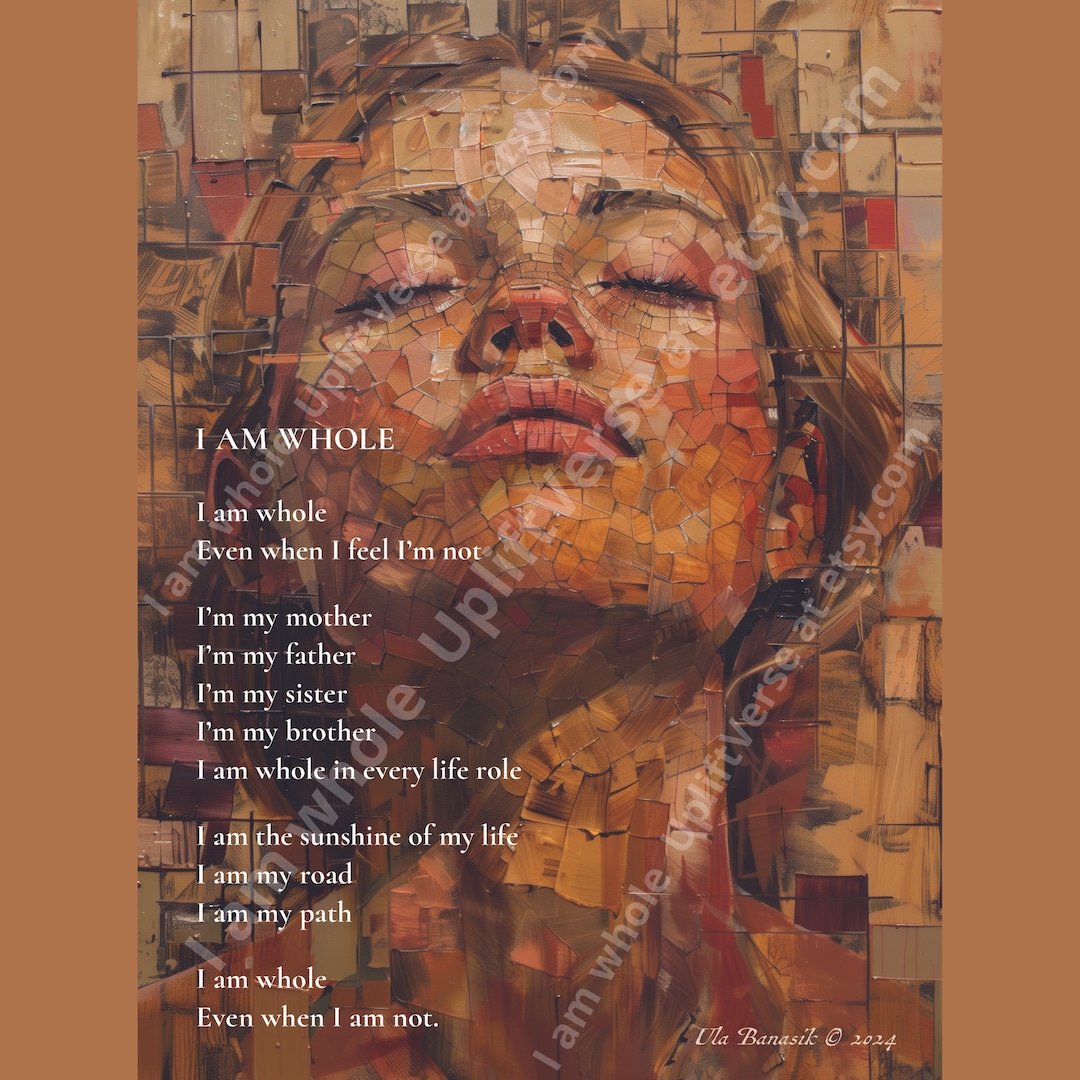 I Am Whole Printable POEM. INSTANT Download, Gift for Him, for Her ...