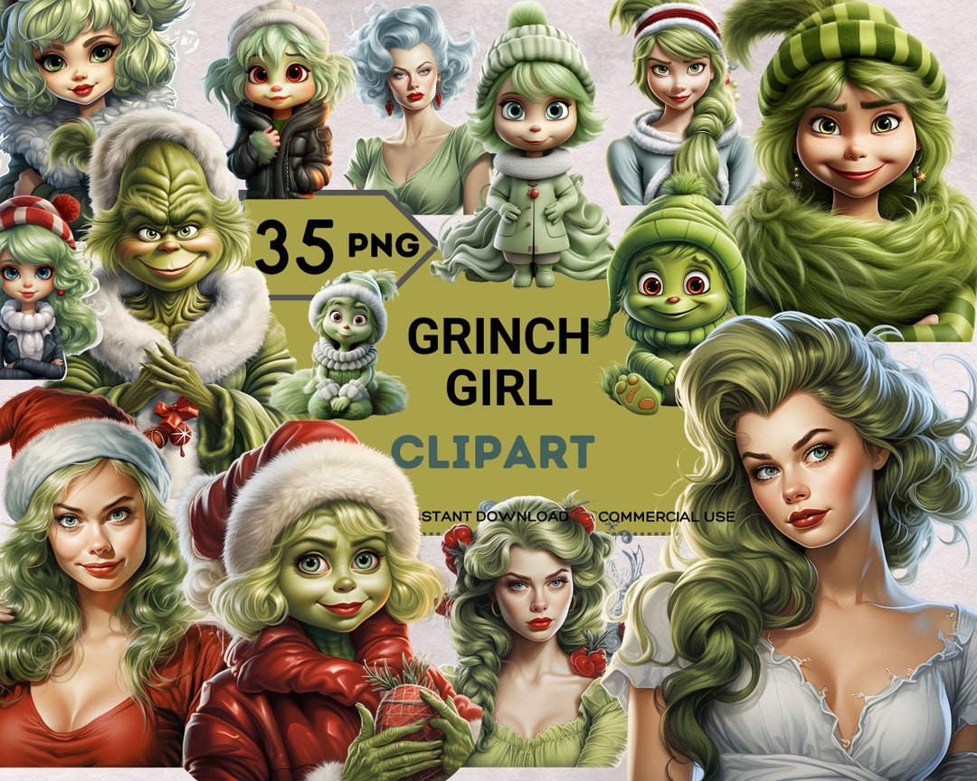 Grinch PNG Clipart, Grinch Girl, Christmas Grinch Girl Clipart PNG ...