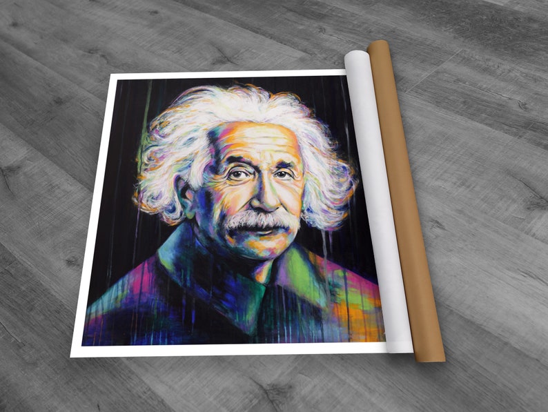 Albert Einstein Print Art, Einstein Paintings on Canvas, Science Wall ...