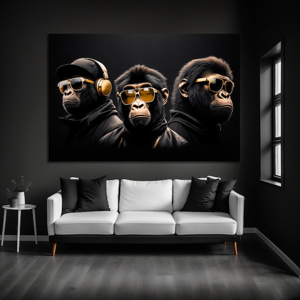 Monkey Wall Art - Etsy
