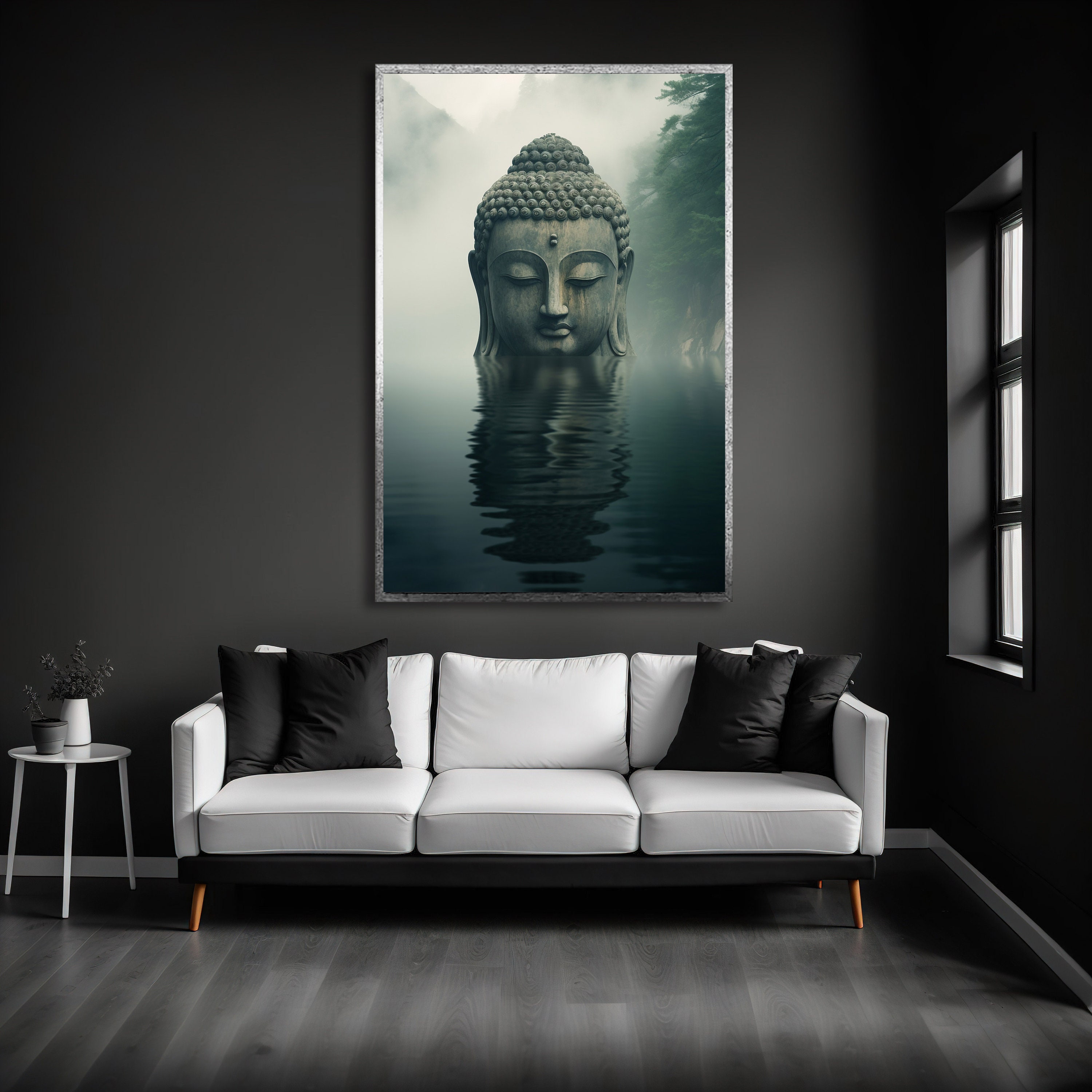 Buddha Framed Print Wall Art, Buddha Wall Art, Buddha Framed Canvas ...