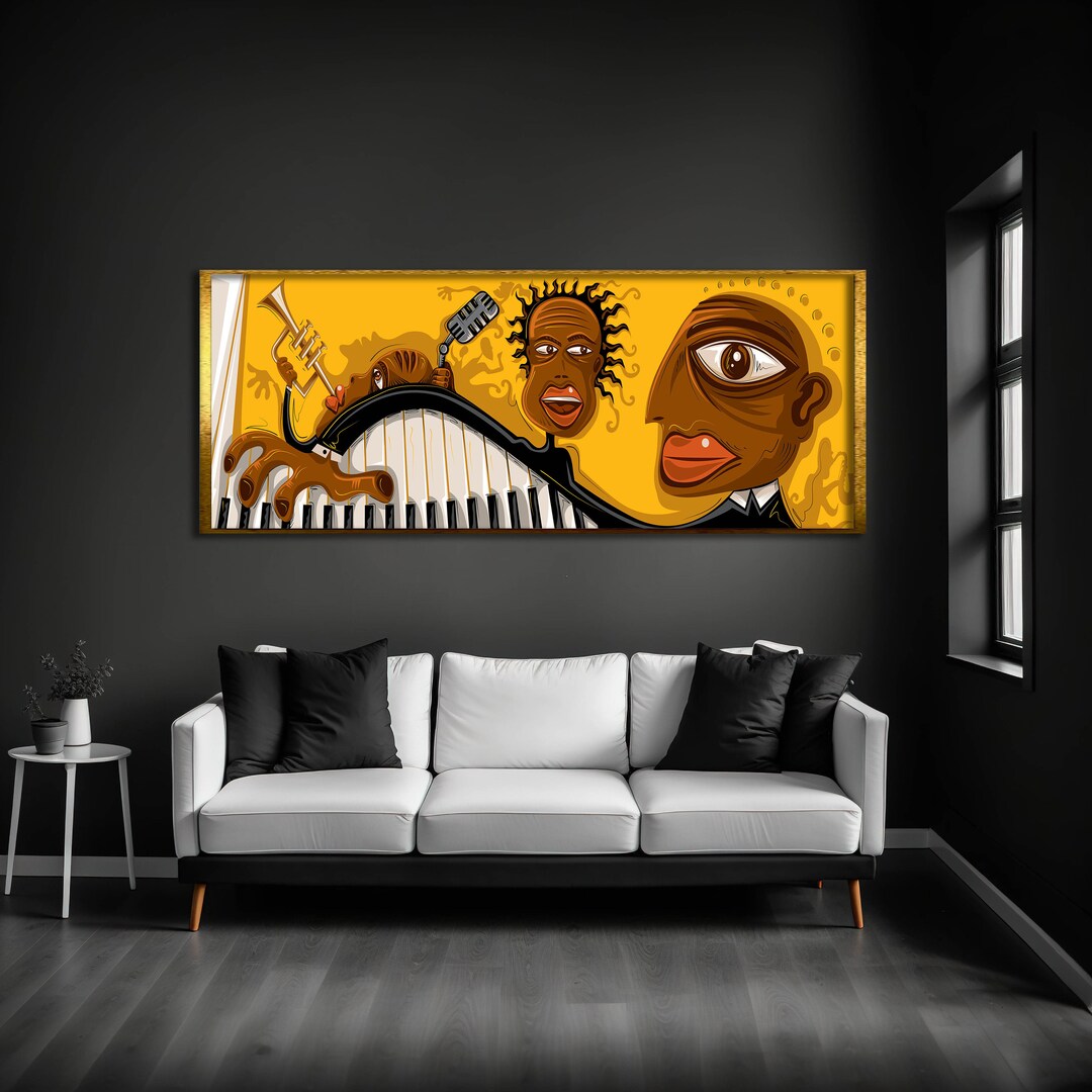 African Pianist, Jazz Singer Wall Poster, African Music Wall Decor ...