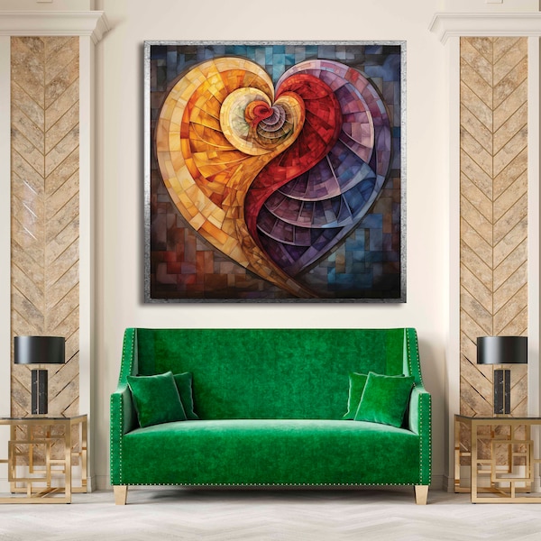 Abstract Heart Art - Etsy