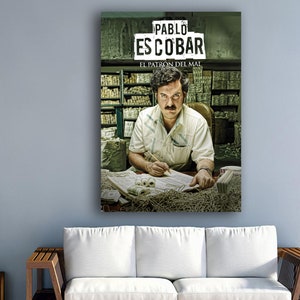 Pablo Escobar Print, Vintage Poster, Mafia Wall Art, Pablo Escobar ...