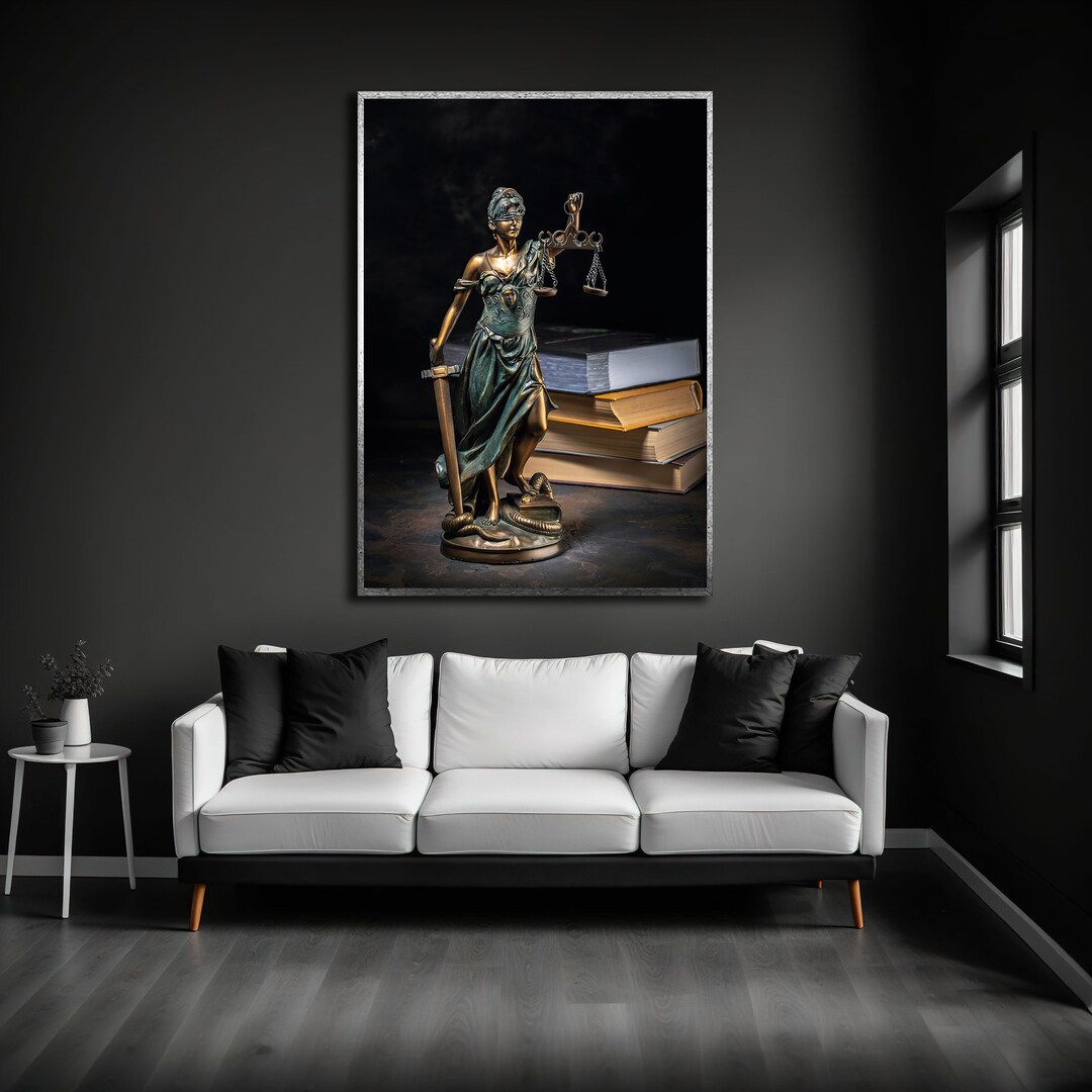 Scales of Justice Canvas Print, Law Office Wall Art - Etsy