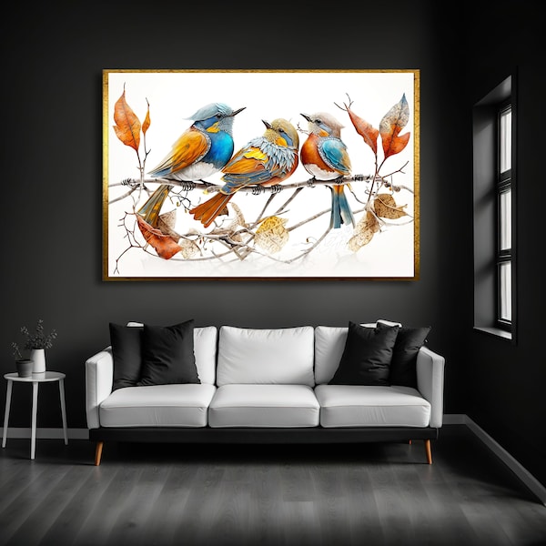 Bird Canvas - Etsy