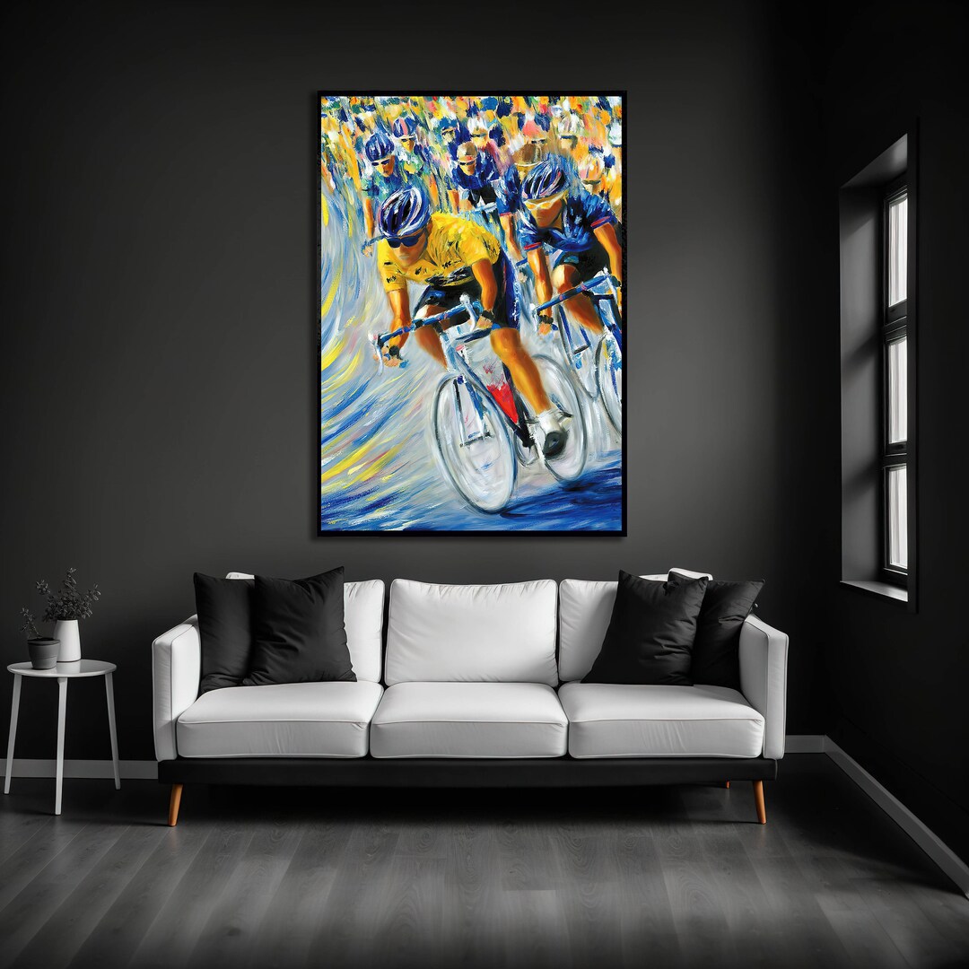 Cycling Canvas, Bicycle Canvas,bicycle Race Print on Canvas, Tour De ...