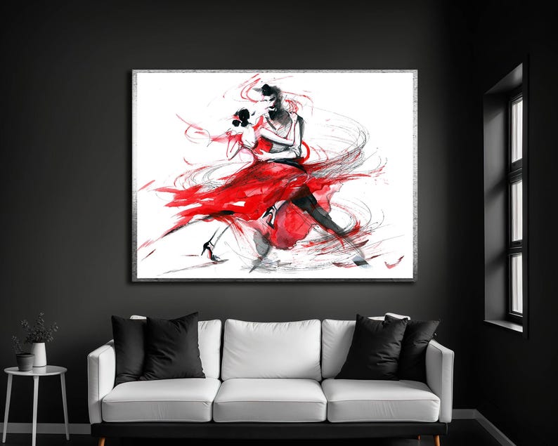 Flamenco Dancer Canvas Art, Modern Living Room Wall Decor - Etsy