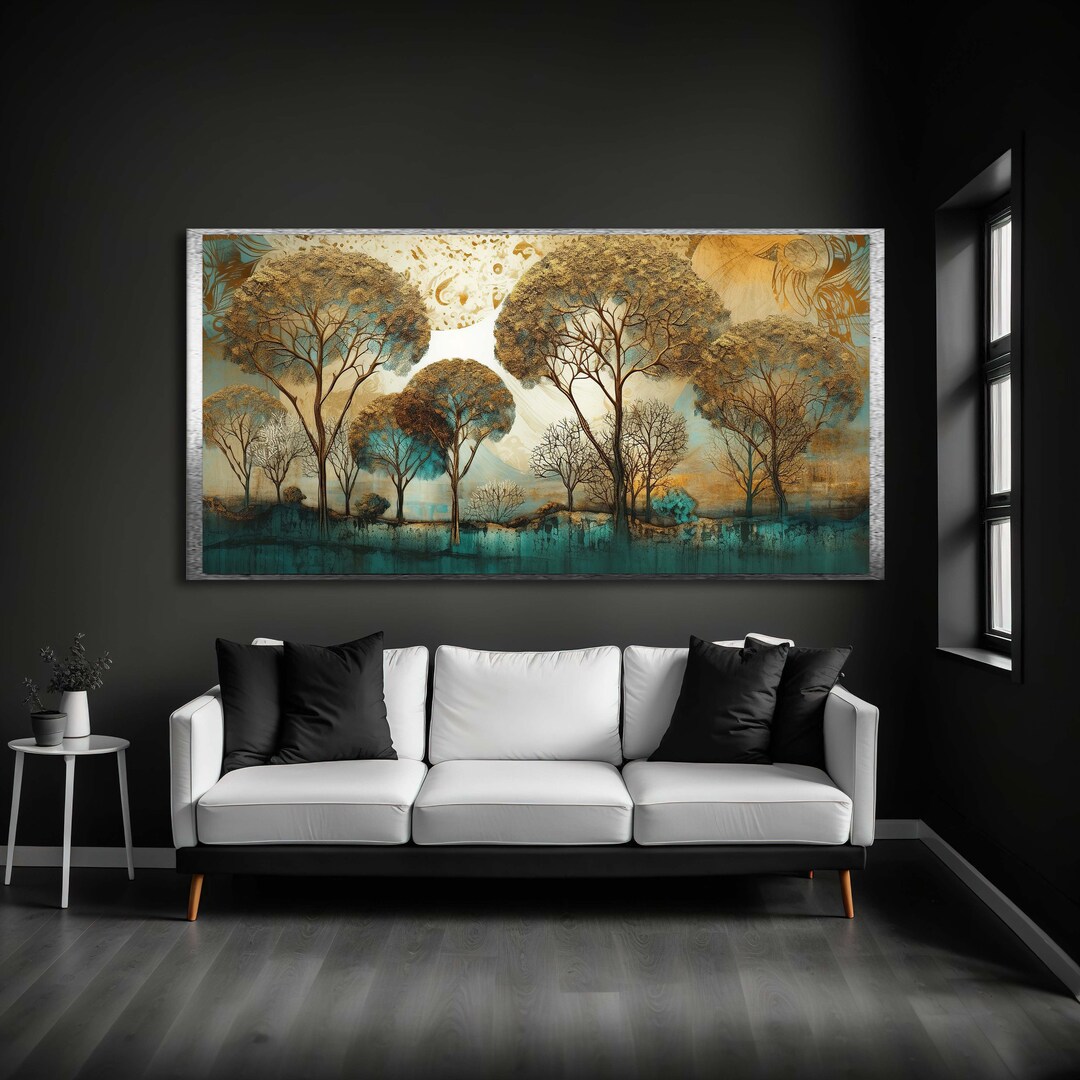 Abstract Tree Canvas Print, Cotton Wall Art - Etsy