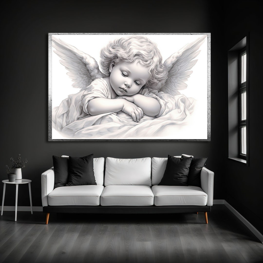 Cute Baby Angel, Baby Angels , Baby Angels Nursery Decor, Nursery Wall ...