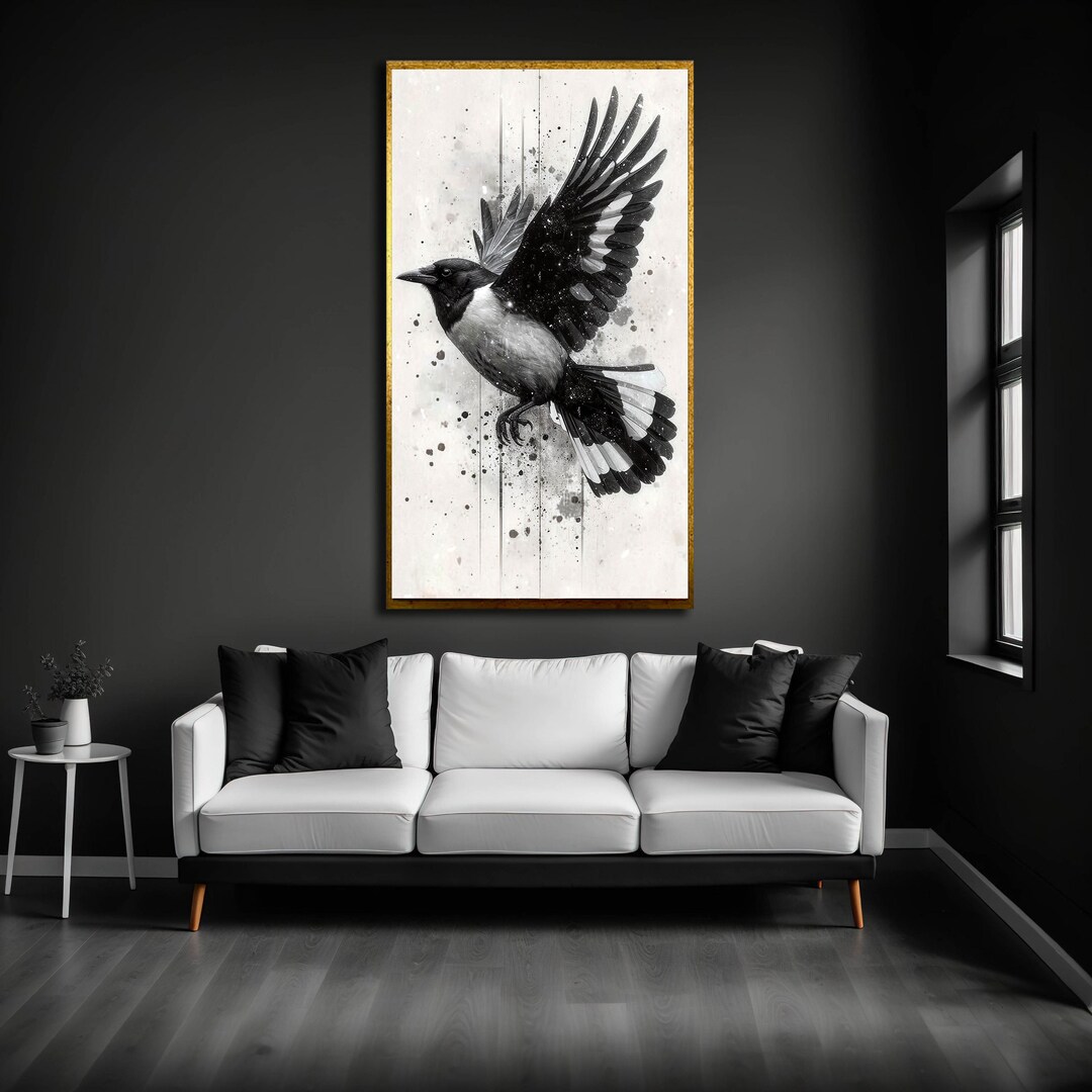 Flying Bird Print Wall Decor, Bird Art Poster, Gift Idea for Bird ...