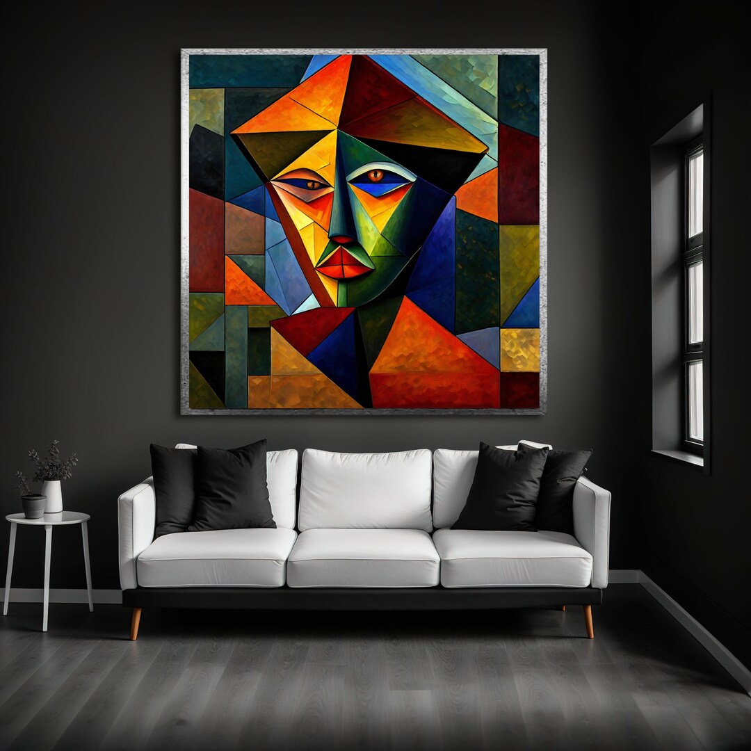 Geometric Colorful Man Art ,abstract Wall Art, Unique Geometric ...