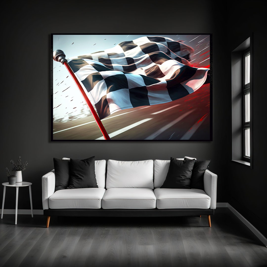 Flag of Formula F1 Wall Art Canvas, Formula Flag, Huge Canvas Wall Art ...