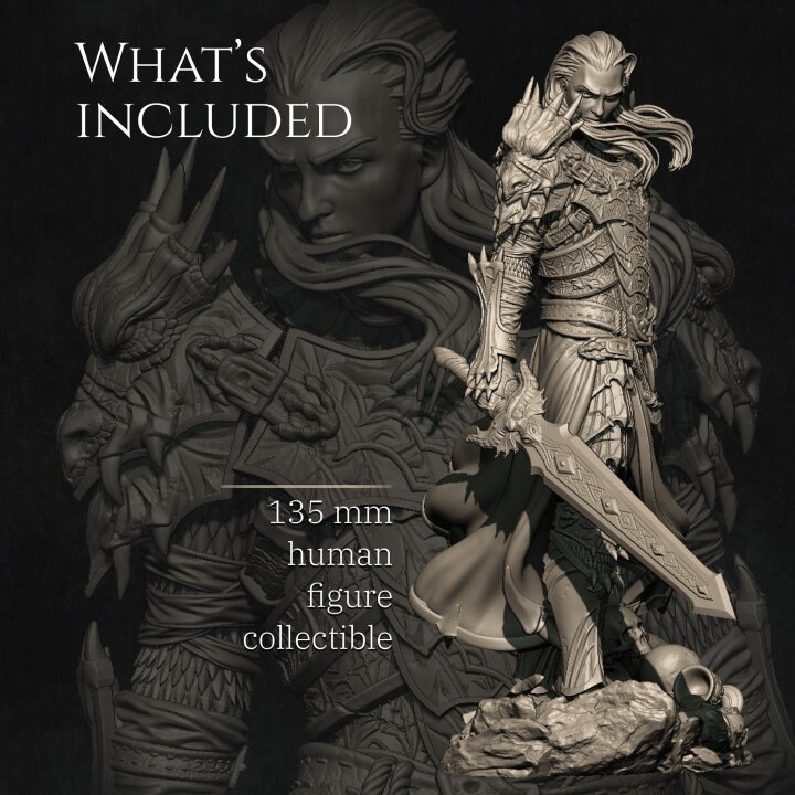 Dragon Knight Standing Nerikson 12k Printing Resolution - Etsy