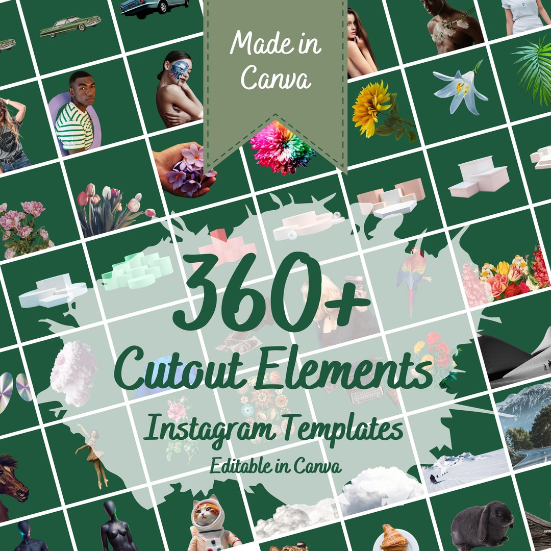 360 Cutout Elements Instagram Templates Kit Designed With Canva ...