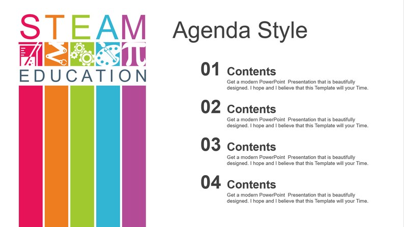 S.T.E.A.M Education Powerpoint Template Business - Etsy