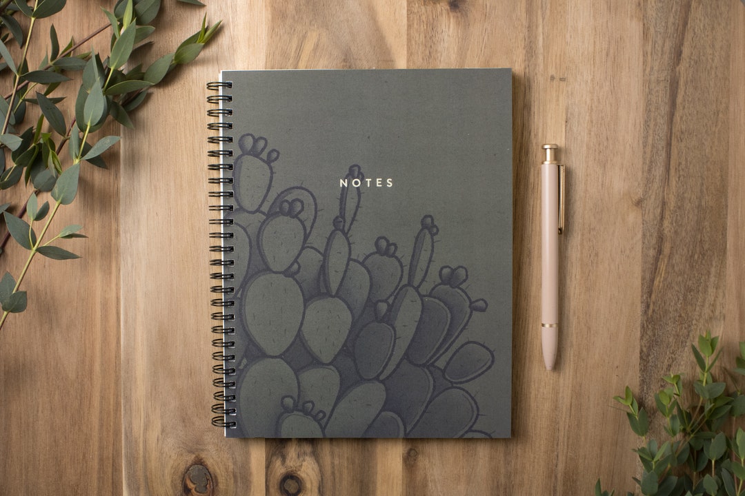 Prickly Pear Cactus Softcover Spiral Notebook - Illustrated - Etsy