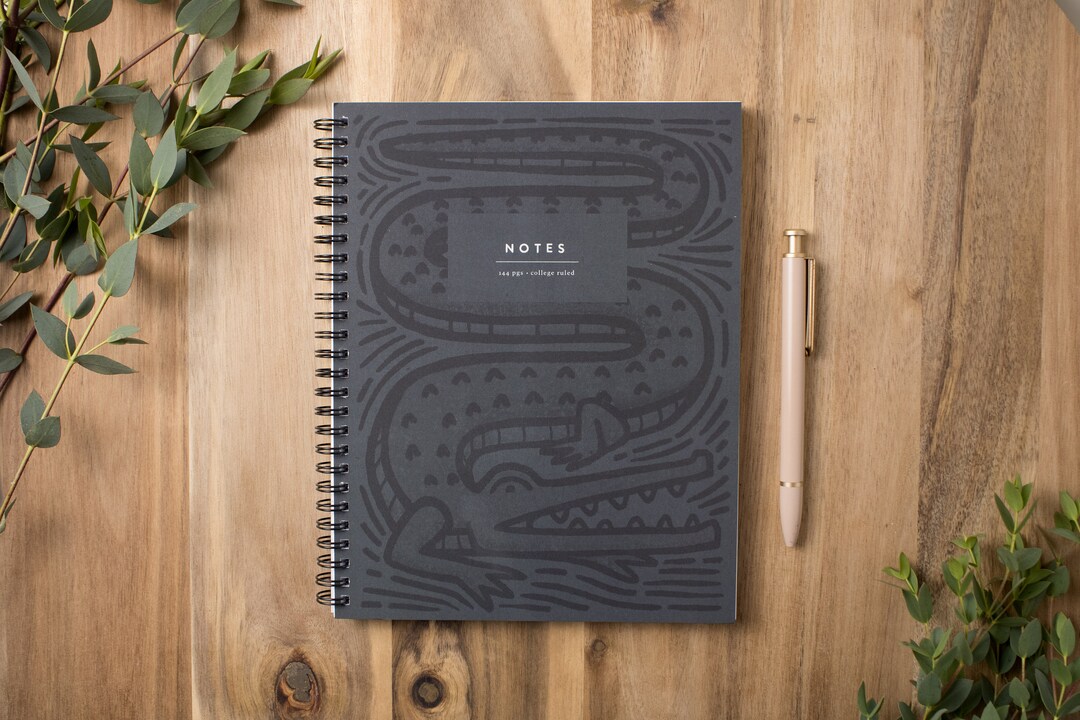 Alligator Softcover Spiral Notebook - Illustrated - Etsy