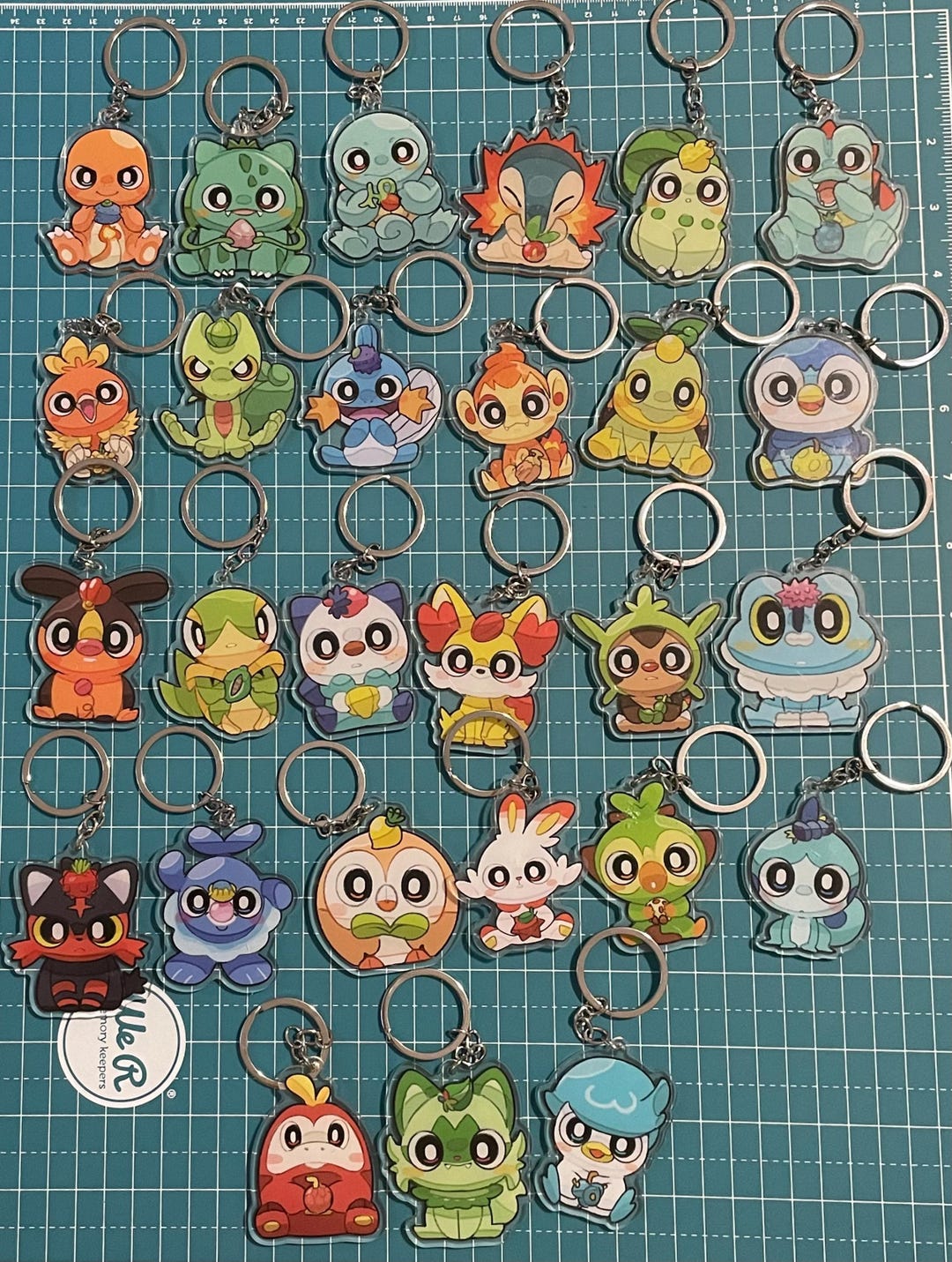 Keychains - Initial Pkmn From First to Ninth Generation (kanto, Johto ...